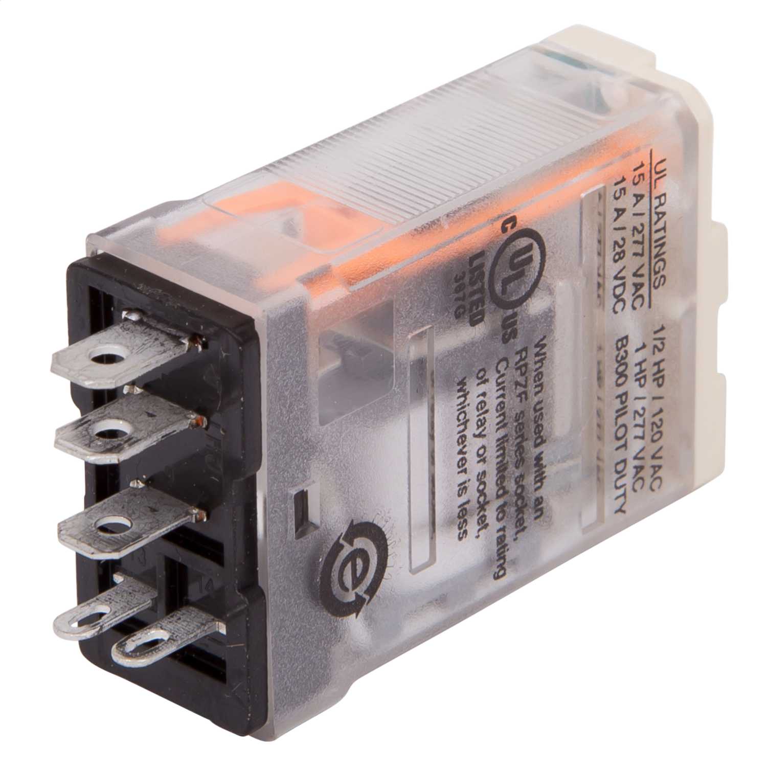 Schneider Telemecanique 5 Pin 15A 24V Power Plug-in Relay with LED (RPM12BD) | CEF