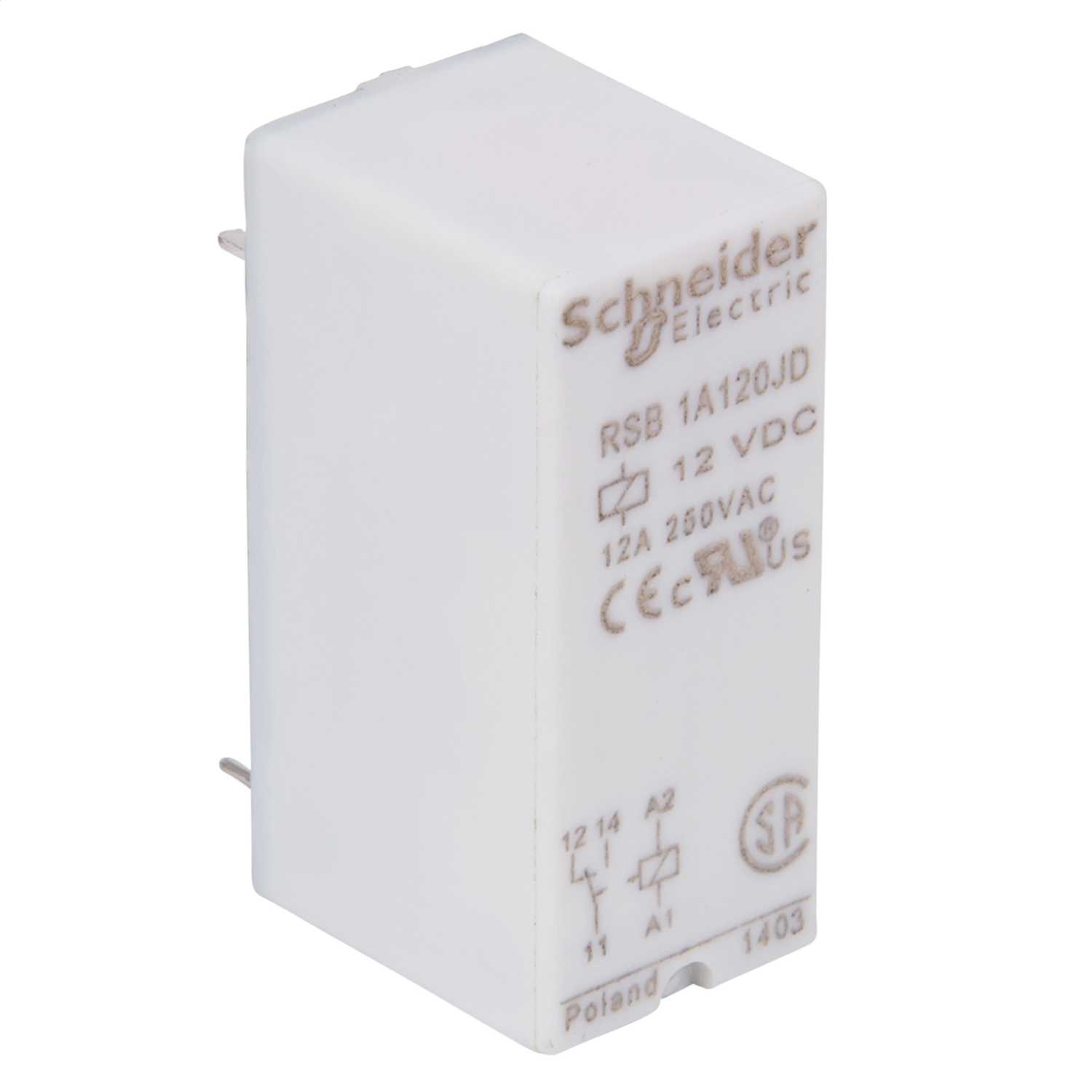 Schneider Telemecanique 5 Pin 12A 12V DC Interface Plug In Relay ...