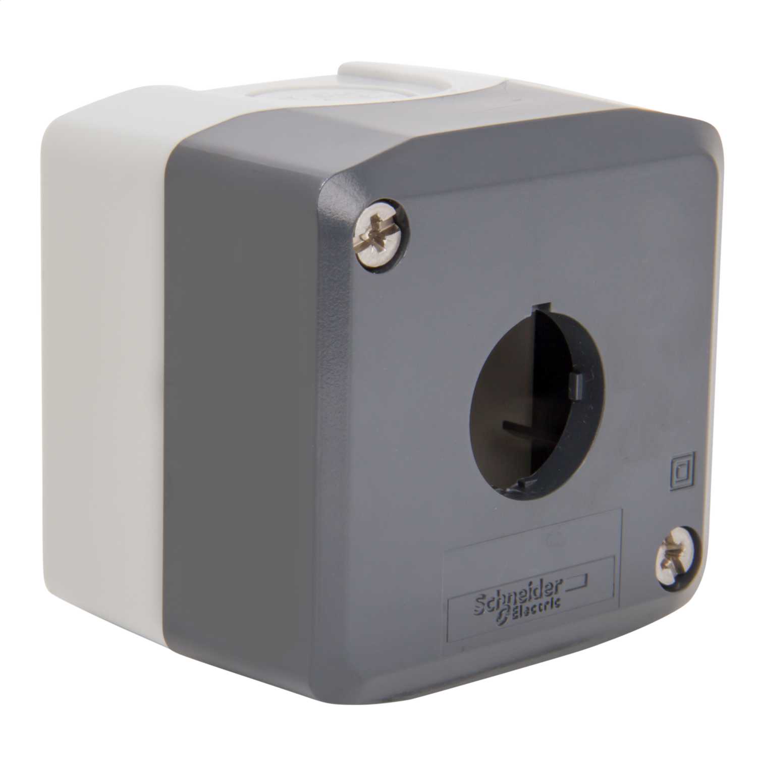 Schneider Telemecanique 1 Hole Plastic Empty Pushbutton Station Grey ...