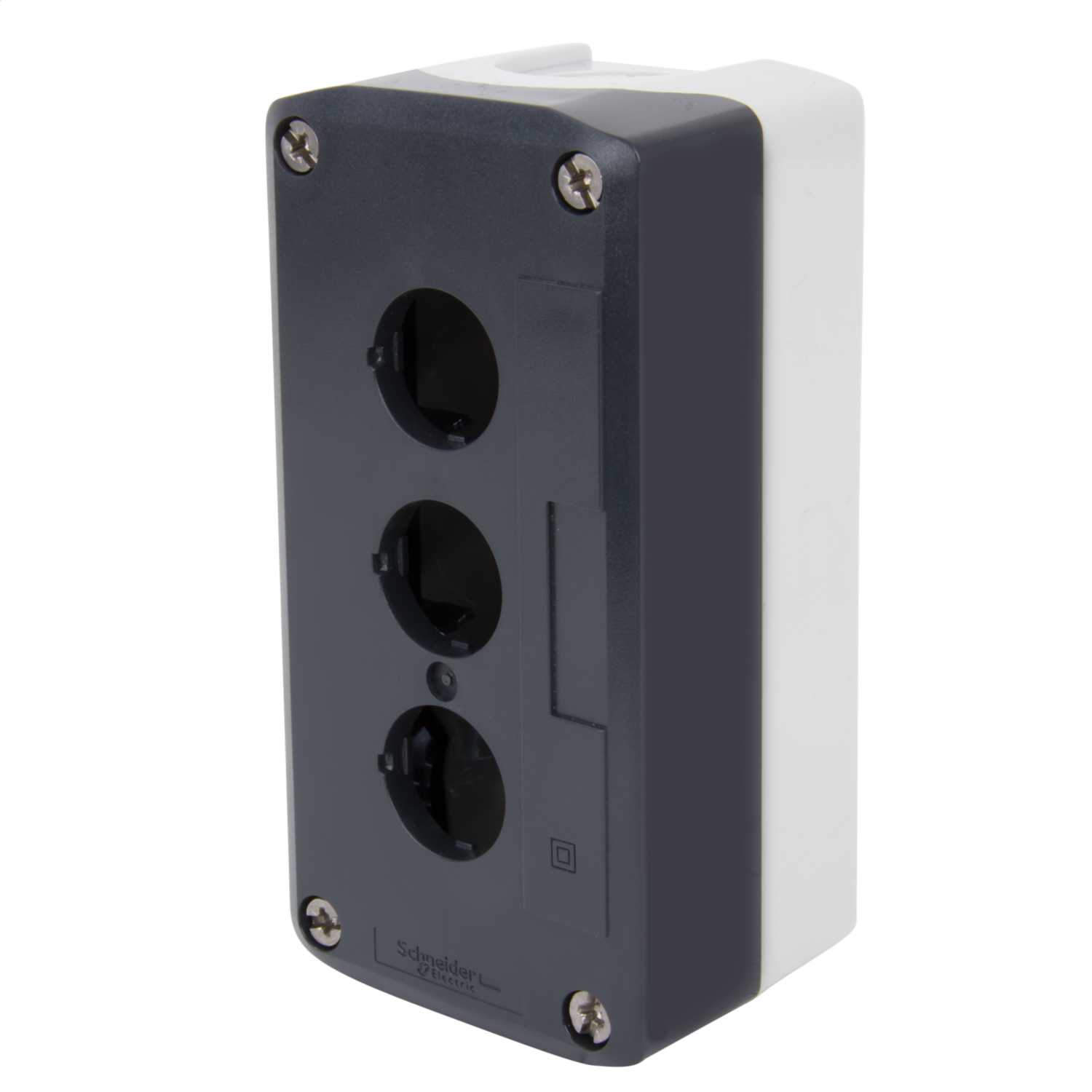 Schneider Telemecanique 3 Hole Plastic Empty Pushbutton Station Grey ...