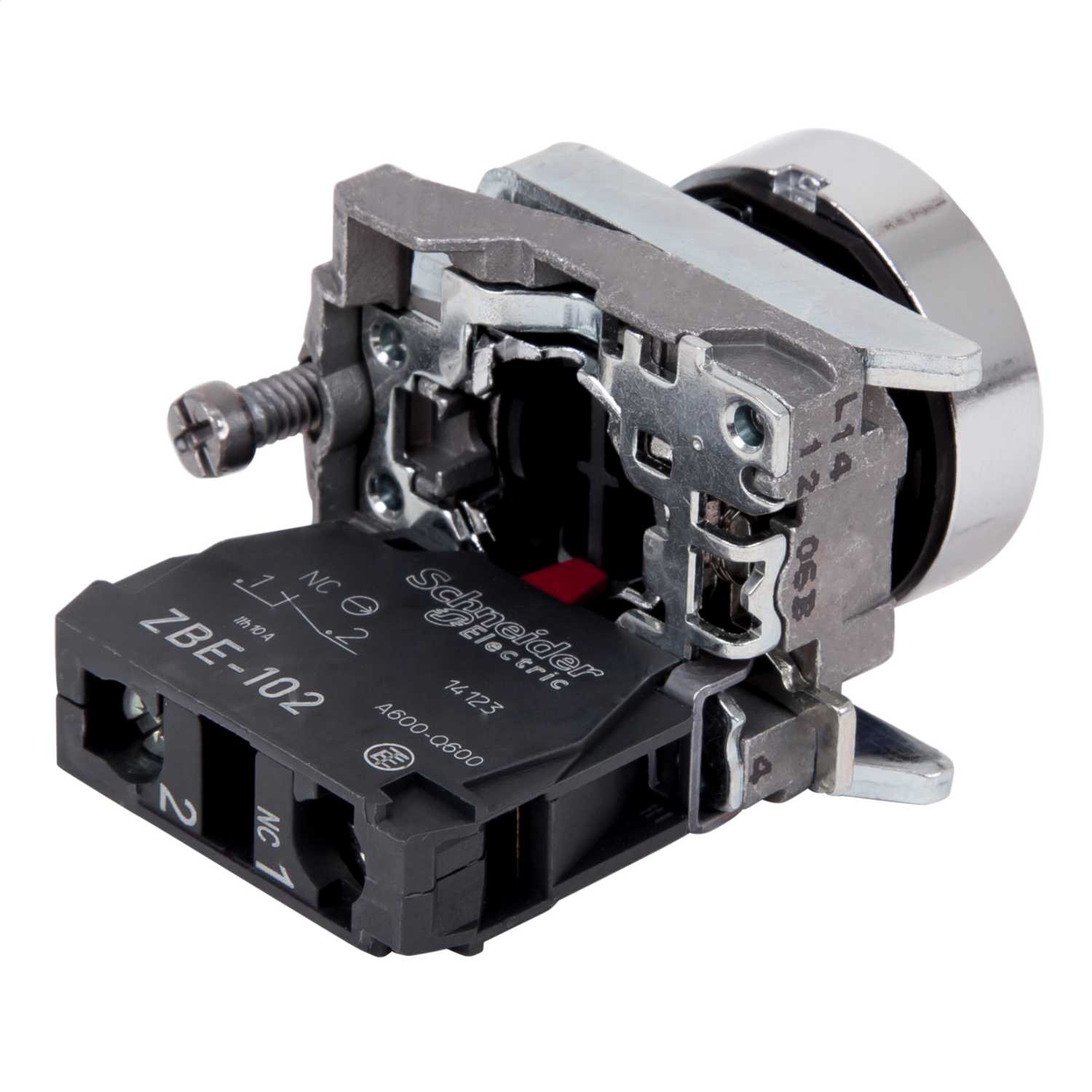 Schneider Telemecanique Flush Momentary 1 NC Pushbutton Red (XB4BA42) | CEF