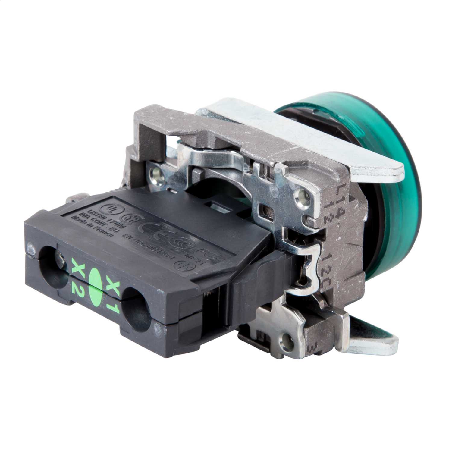 Schneider Telemecanique Harmony XB4 110V LED Complete Indicator Lamp Assembly Green (XB4BVG3) | CEF