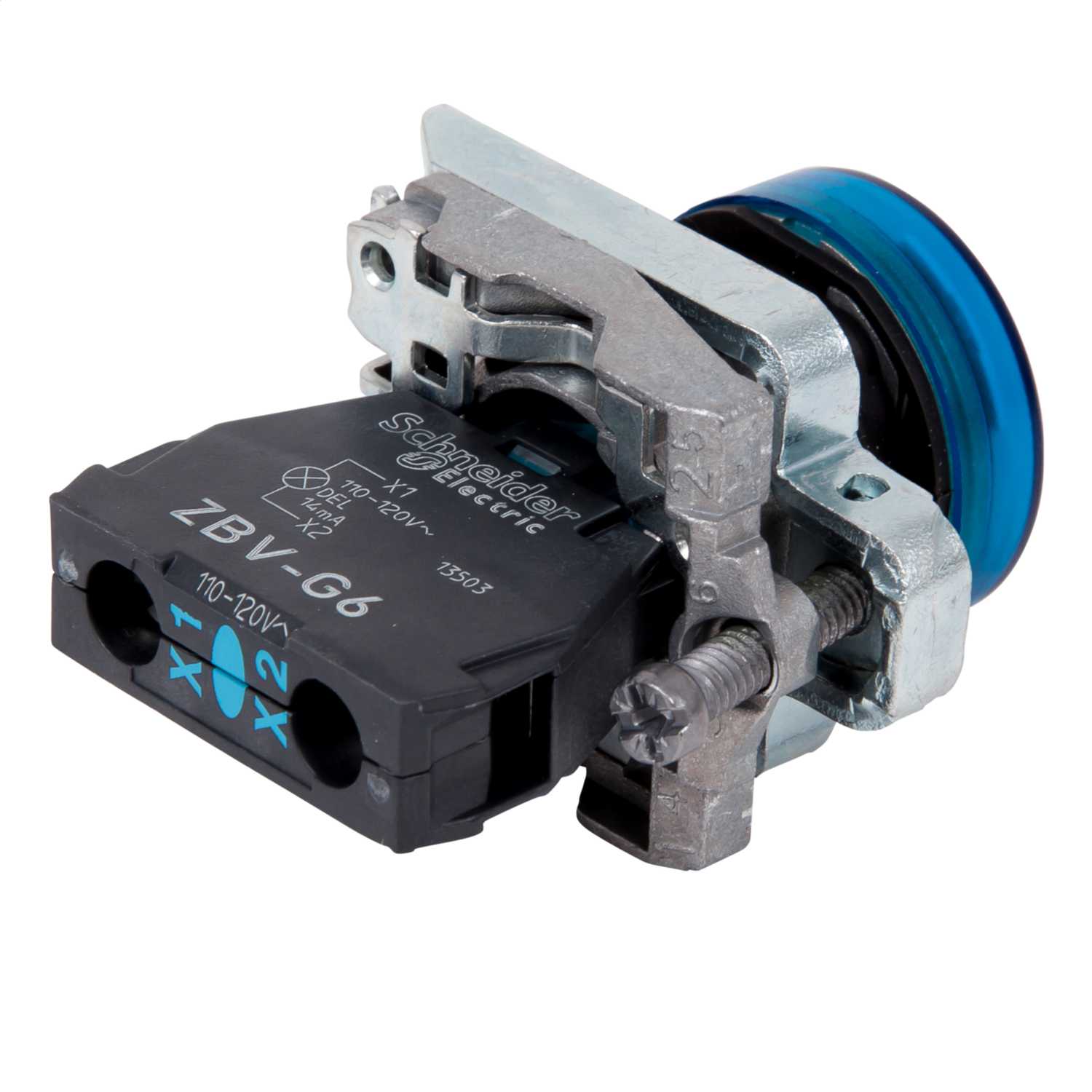 Schneider Telemecanique 110V LED Indicator Lamp Blue (XB4BVG6) | CEF