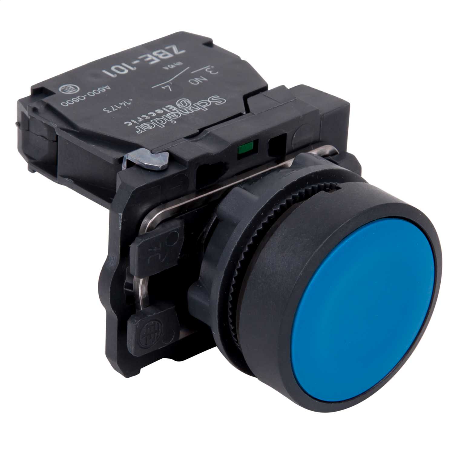 Schneider Telemecanique Flush Spring Return 1 NO Pushbutton Blue ...