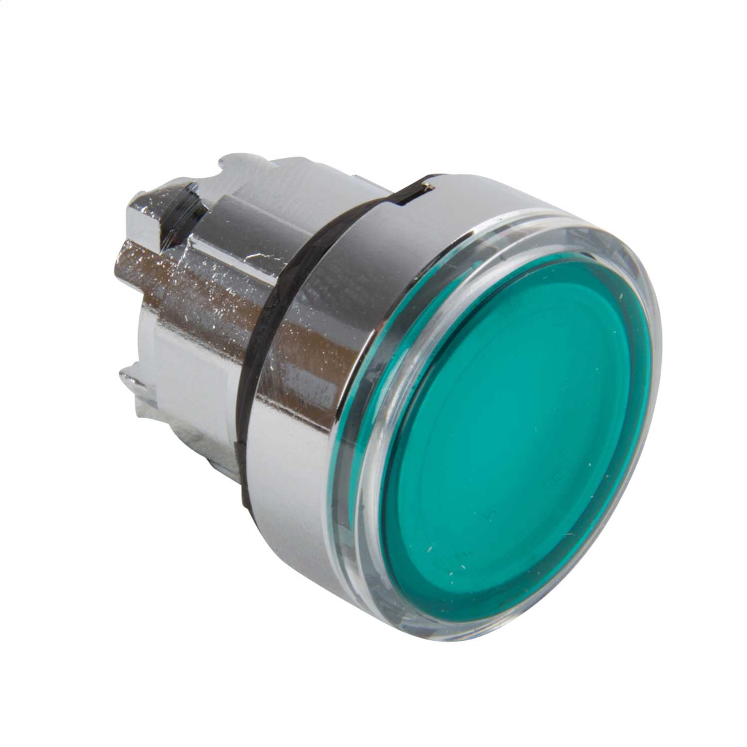 Schneider Telemecanique Flush Illuminated Chrome Pushbutton Green ...