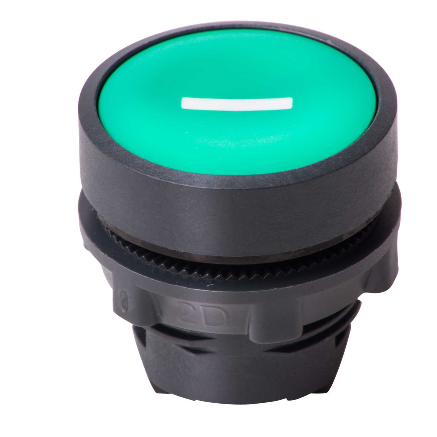 Schneider Telemecanique Green Flush Spring Return Pushbutton Marked 'I ...