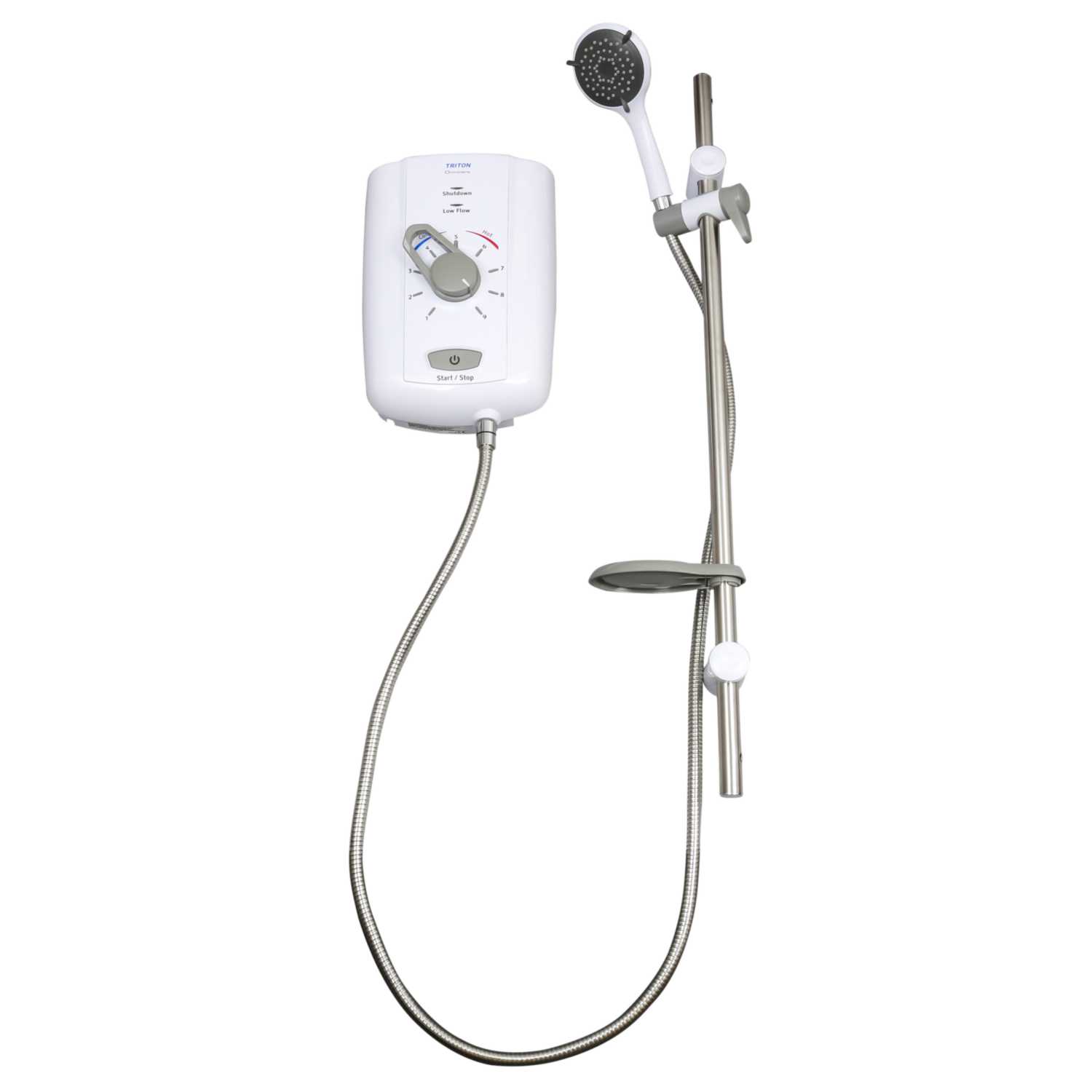 Triton 8 5kw Omnicare Design Electric Shower White With Extended Kit