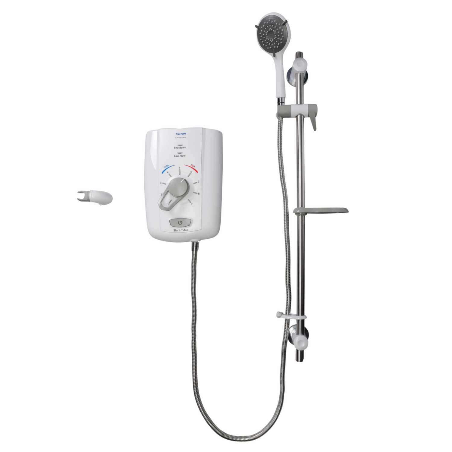 Triton 8 5kw Omnicare Design Electric Shower White With Grab Kit