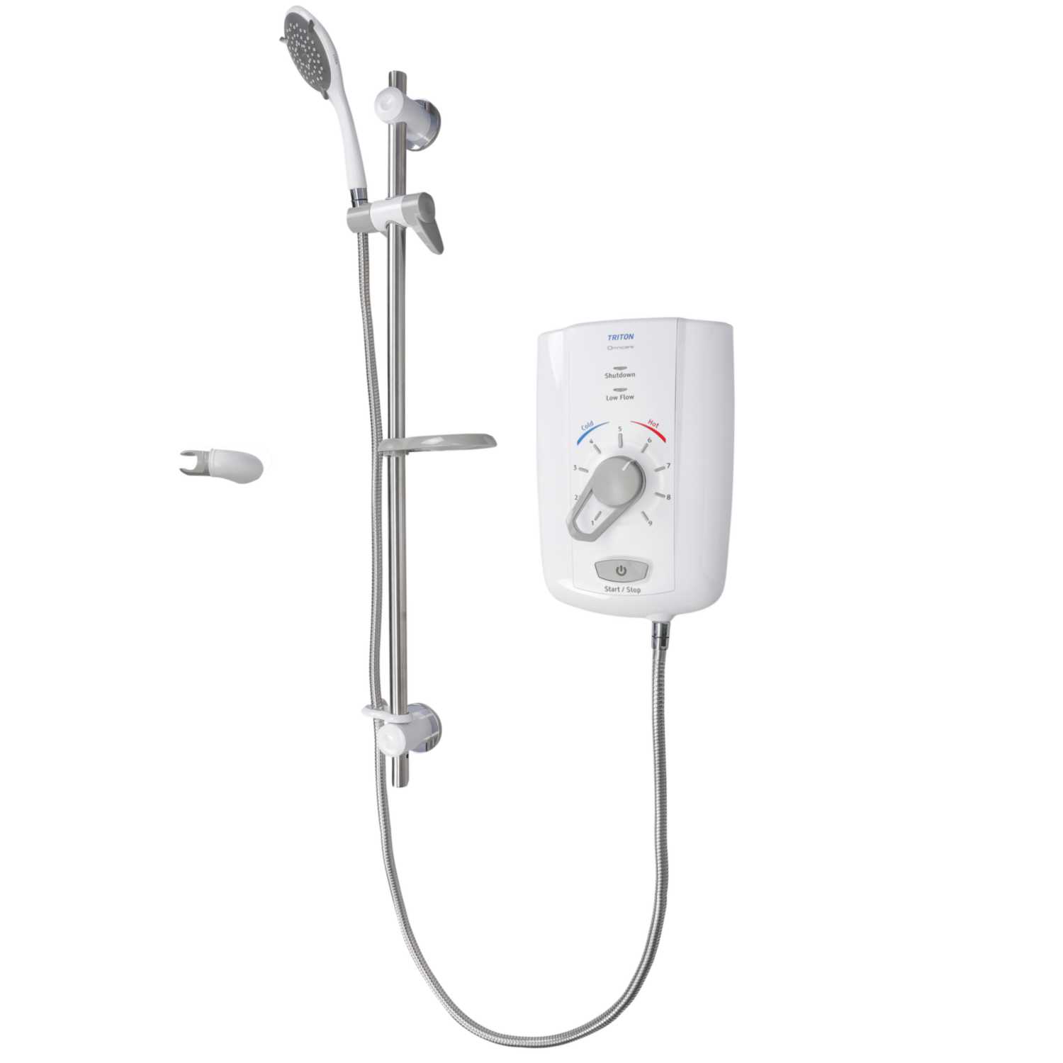 Triton 8 5kw Omnicare Design Electric Shower White With Grab Kit