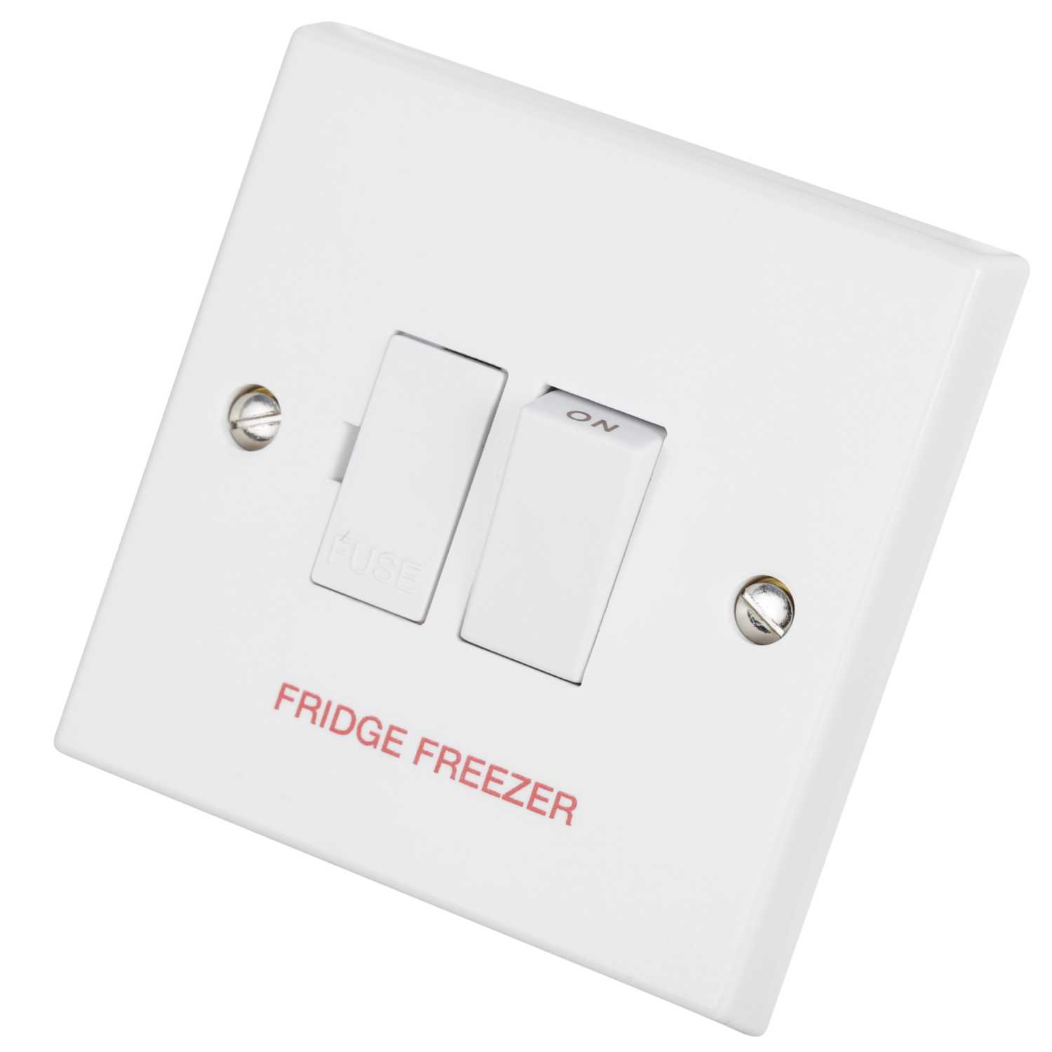 Volex 13A DP Switched Fused Spur marked Fridge Freezer White (VX1080/FF ...