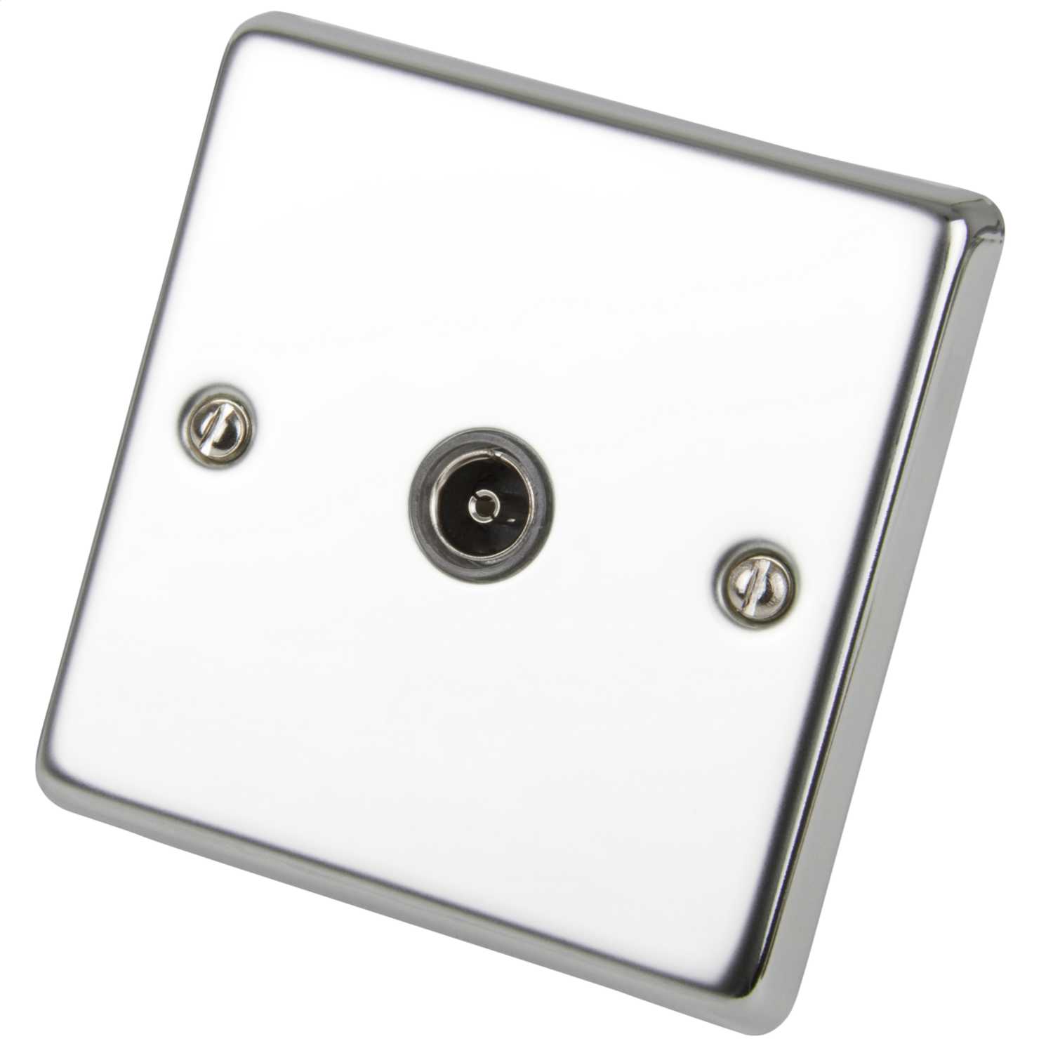 Volex 1 Gang Non Isolated Coaxial Socket White Insert Polished ...