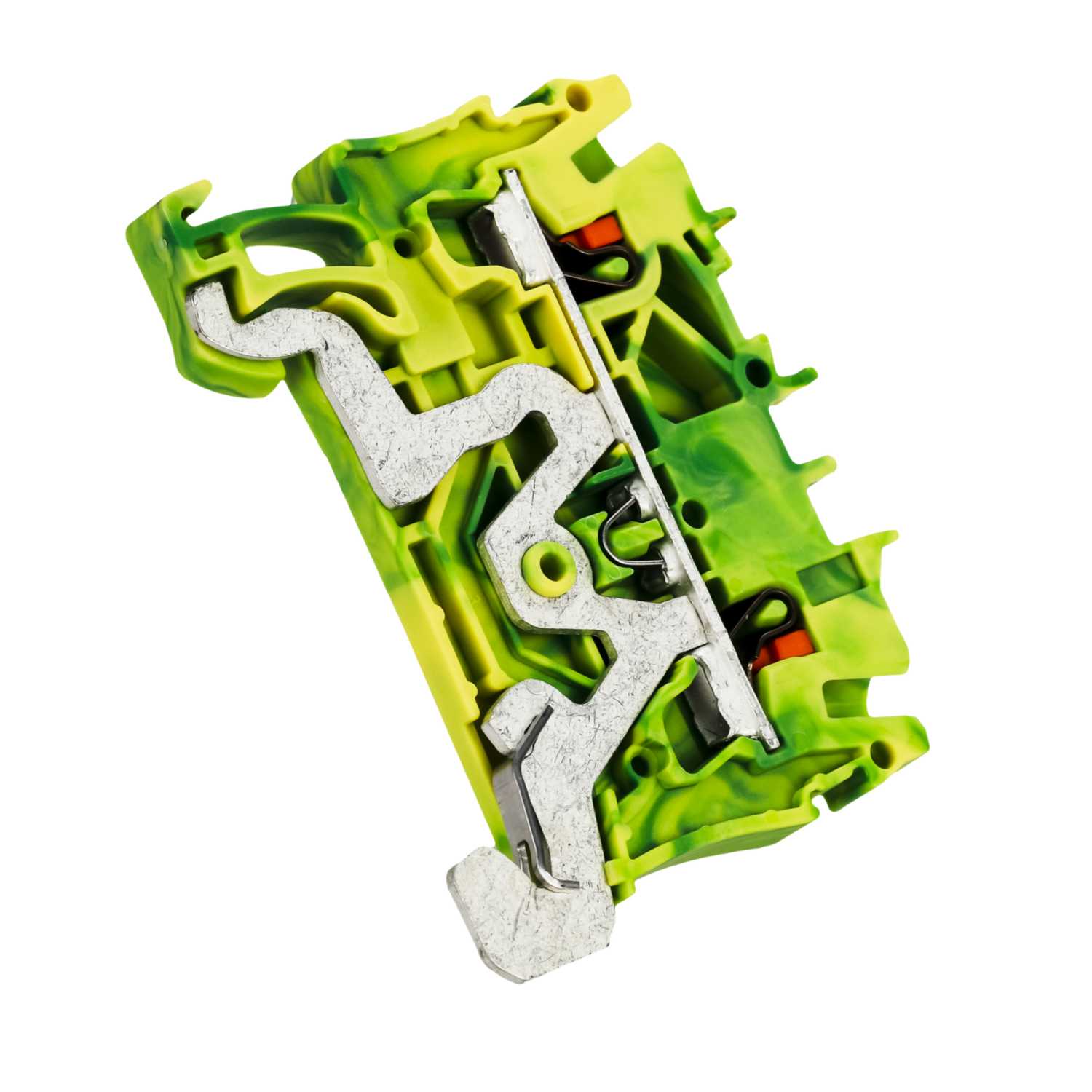 Wago 2.5mm Earth Din Rail Terminal Push-In Green/Yellow (2202-1207) | CEF