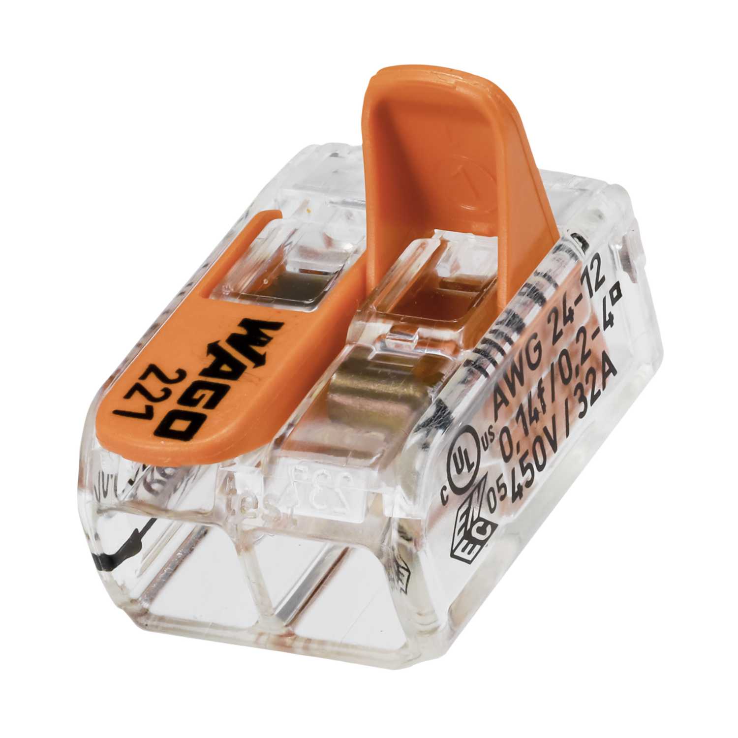 Wago Compact Connector 2 Way 4mm Terminal Block (Pack of 100) (221-412 ...