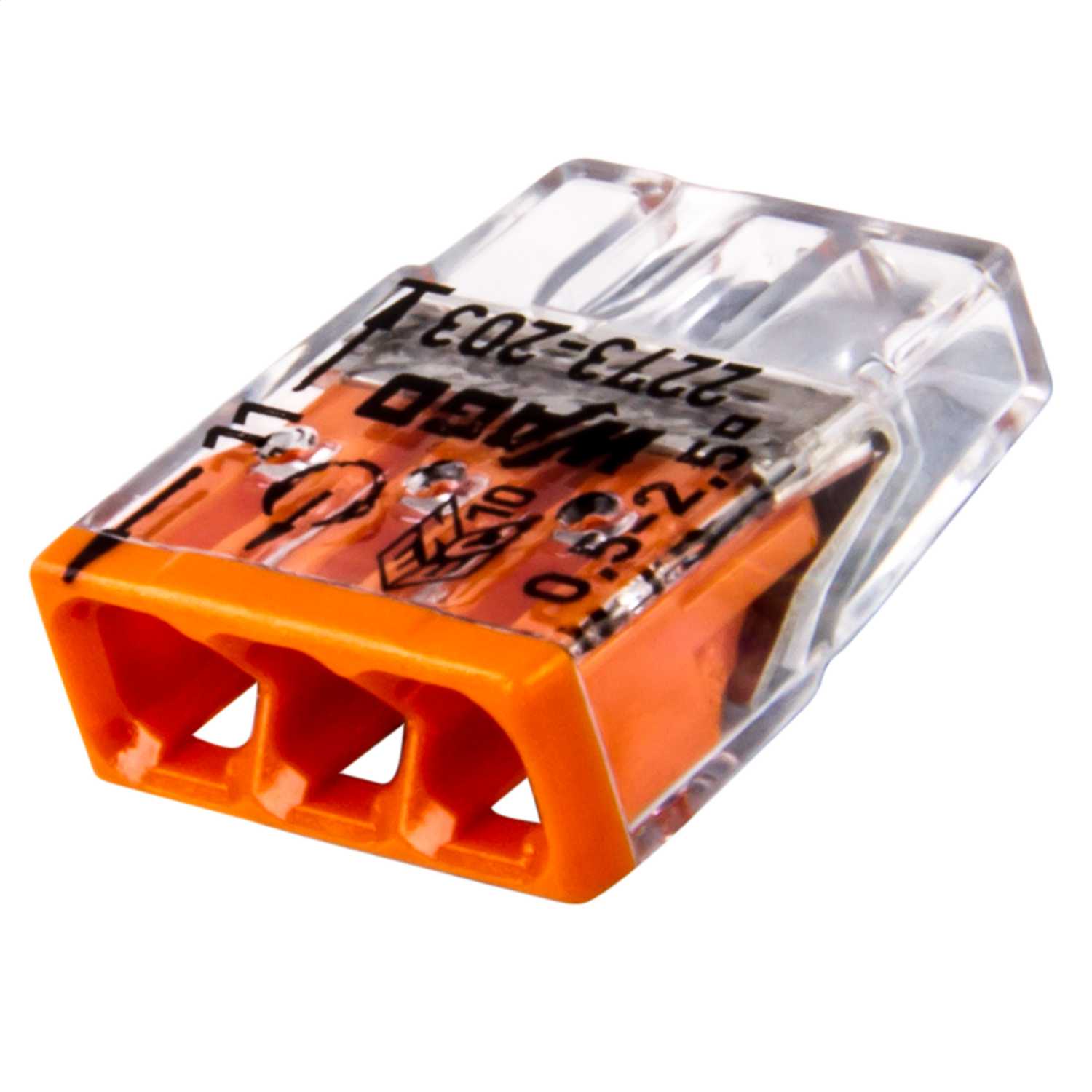 Wago Compact Connector 3 Conductors Terminal Block Orange (Pack of 100 ...