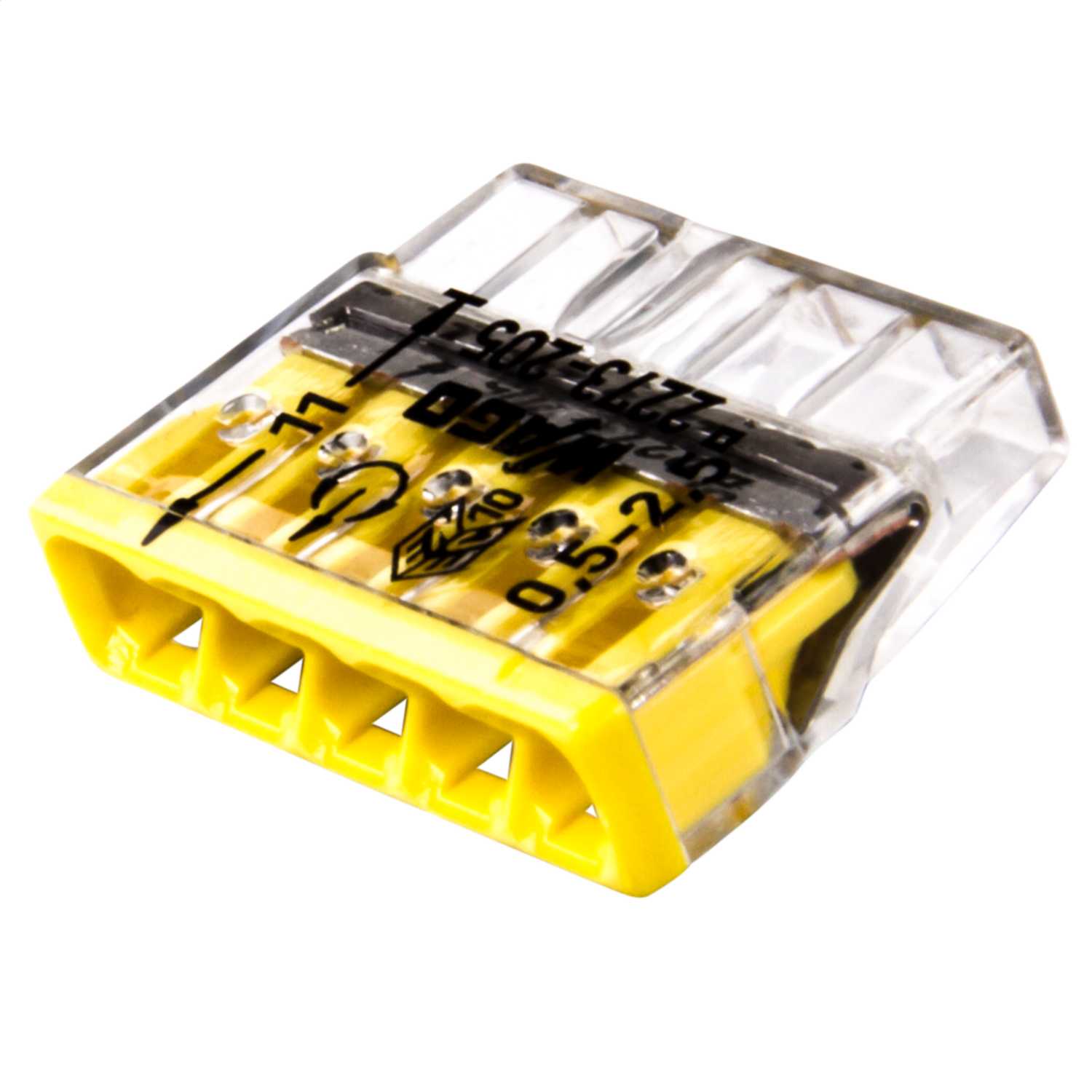 Wago Compact Connector 5 Conductors Terminal Block Yellow (Pack of 100 ...