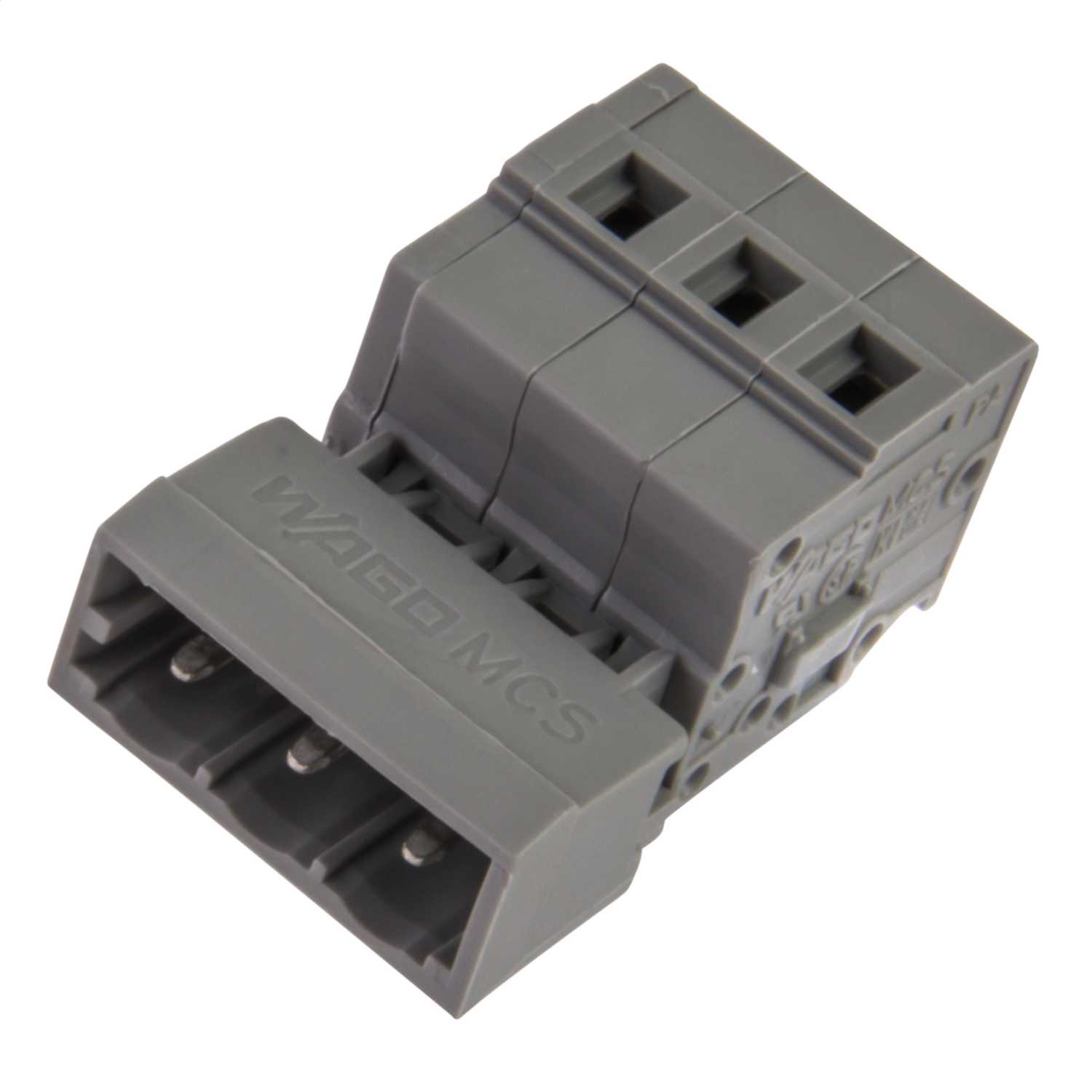 Wago Male Connector 3 Way Pin Spacing Grey (Sold in 1's) (231-603) | CEF