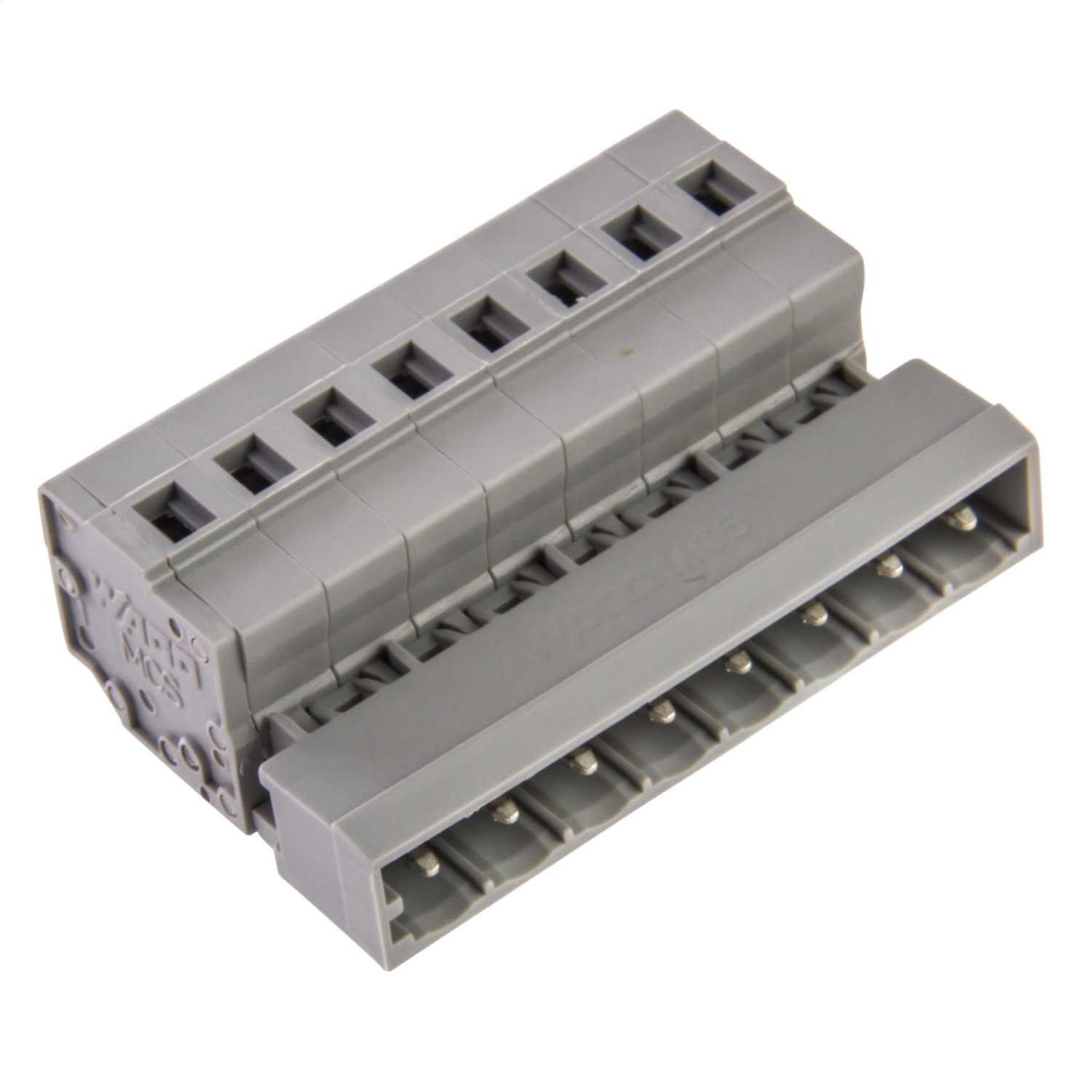 Wago Male Connector 8 Way Pin Spacing Grey (Sold in 1's) (231-608) | CEF