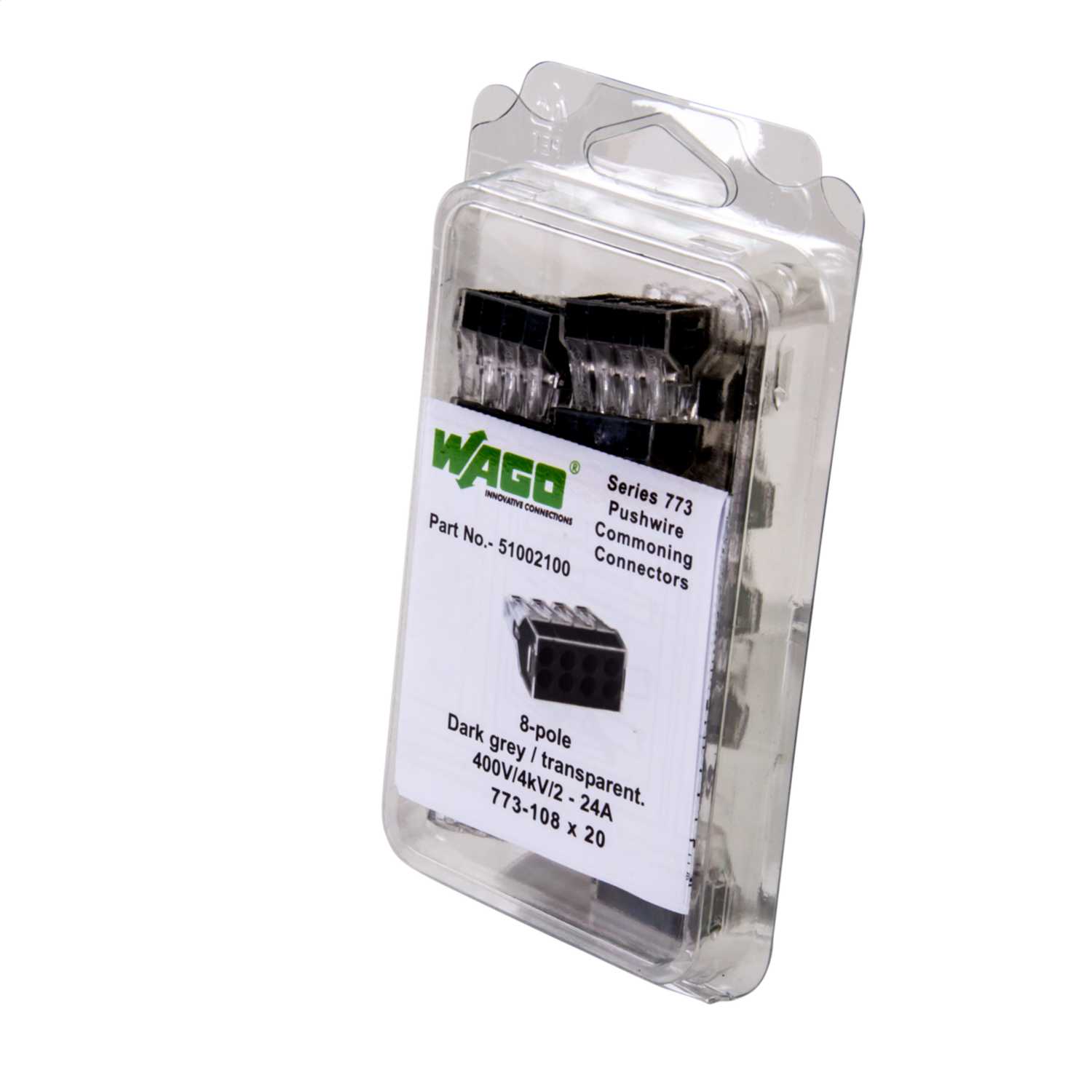 Wago 8 Way 2.5mm Push Wire Connector (Pack of 20) (51002100) | CEF