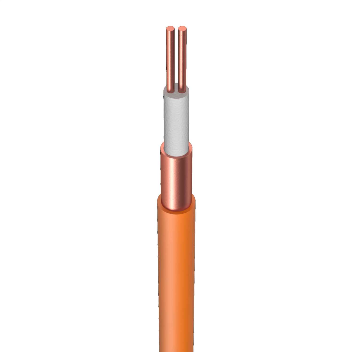 Wrexham 1.5mm² 2 Core LSF Mineral Insulated Cable Orange 500V (100m ...