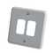 MK Grid Plus 2 Gang Grid Front Plate Metalclad (K3492ALM) | CEF
