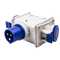 Scame ADAPTO 16A 2P+E 230V 2 Way Adaptor IP44 Blue (600.1623) | CEF